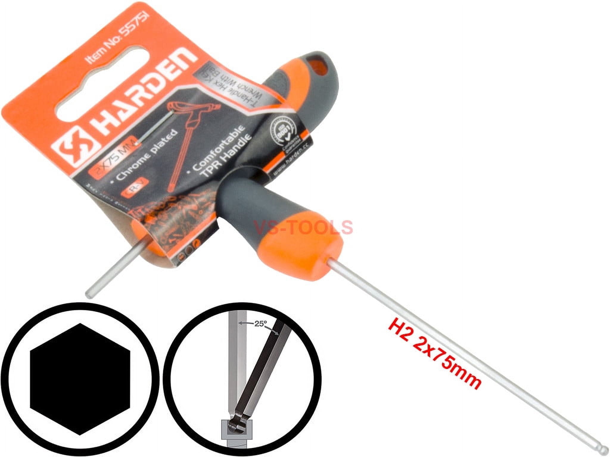 2mm T-Handle Hexagon Torque 6Point Hex Key CRV TPR Screwdriver Wrench ...