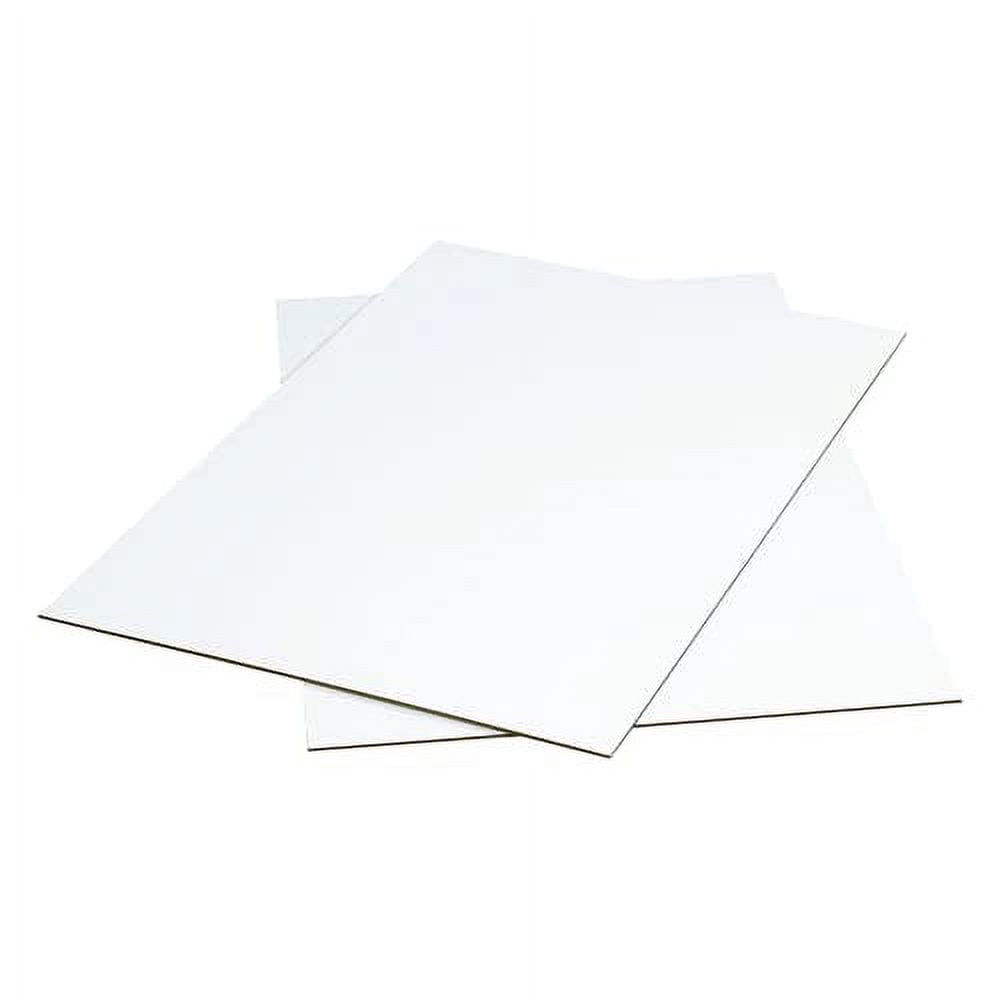 2mm Thick, 25x15" Corrugated Sheets, Made In USA- White,100 Pcs Bulk ...