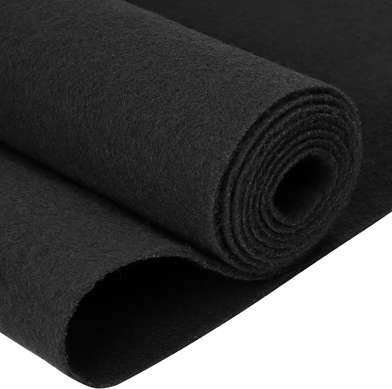 2mm Thick Felt Fabric,12"x78" Black Felt Sheet,Craft Felt Durable Felt ...