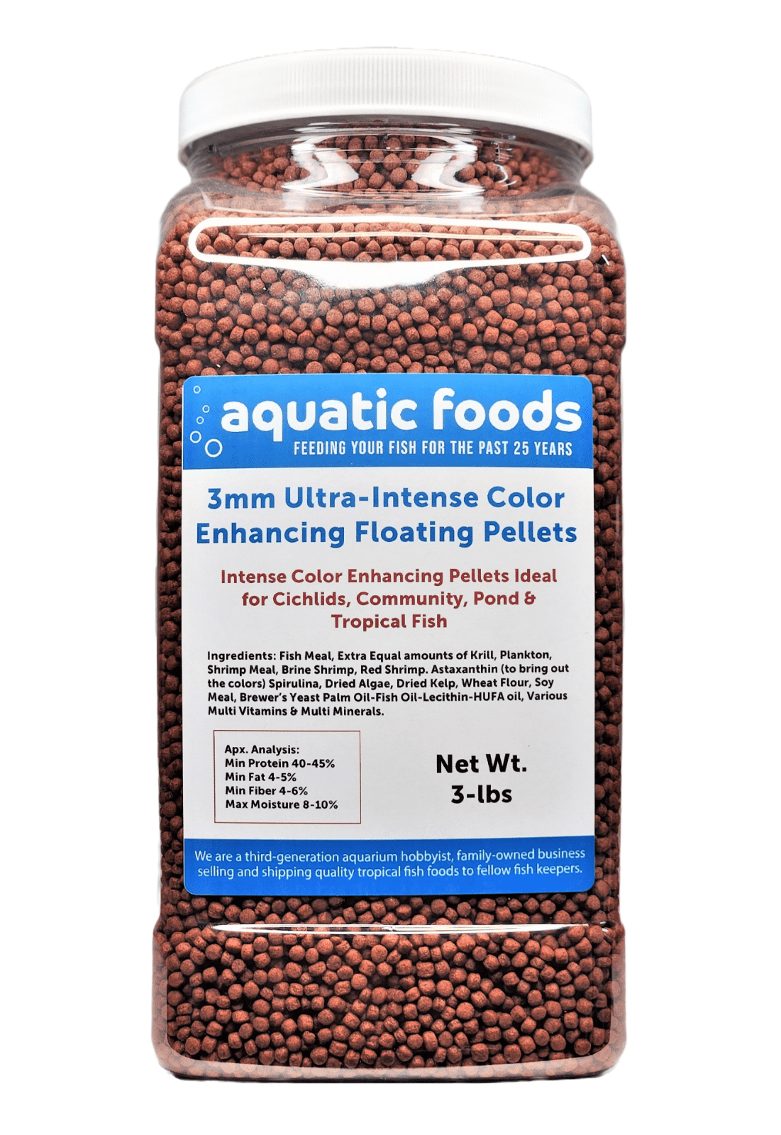 2mm Ultra-Intense Red Color Enhancing FLOATING Pellets for ALL Tropical ...