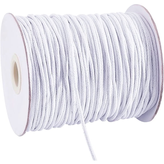 2mm Waxed Cord 100 Yards White Waxed Cotton Threads Wax Cord Waxed ...