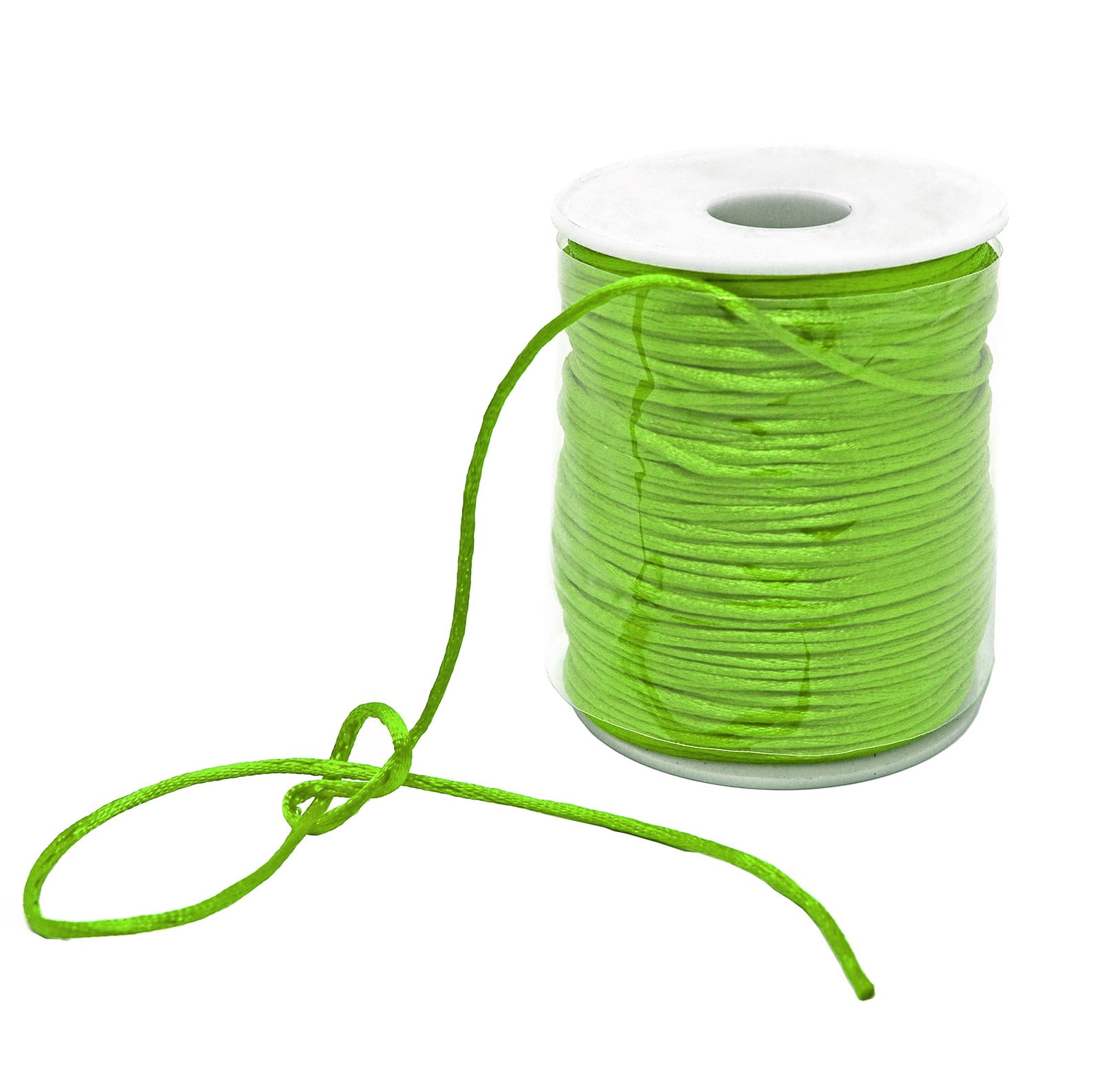 2mm hand-woven red rope|Green|2mm X 100 Yards Satin Rattail Shamballa ...