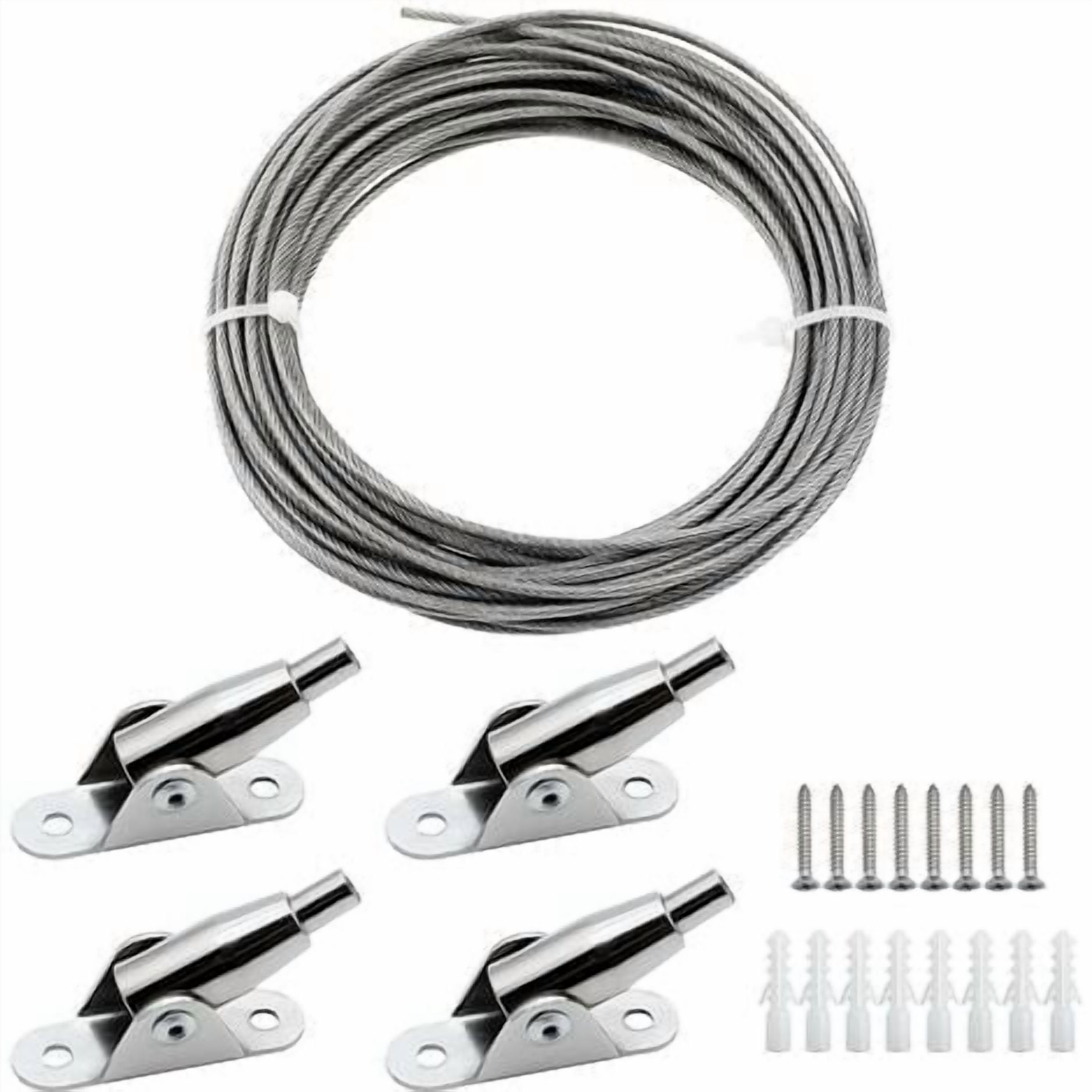 2mm x 10m Stainless Steel Cable PVC Coated Wire Hanging Frame with ...