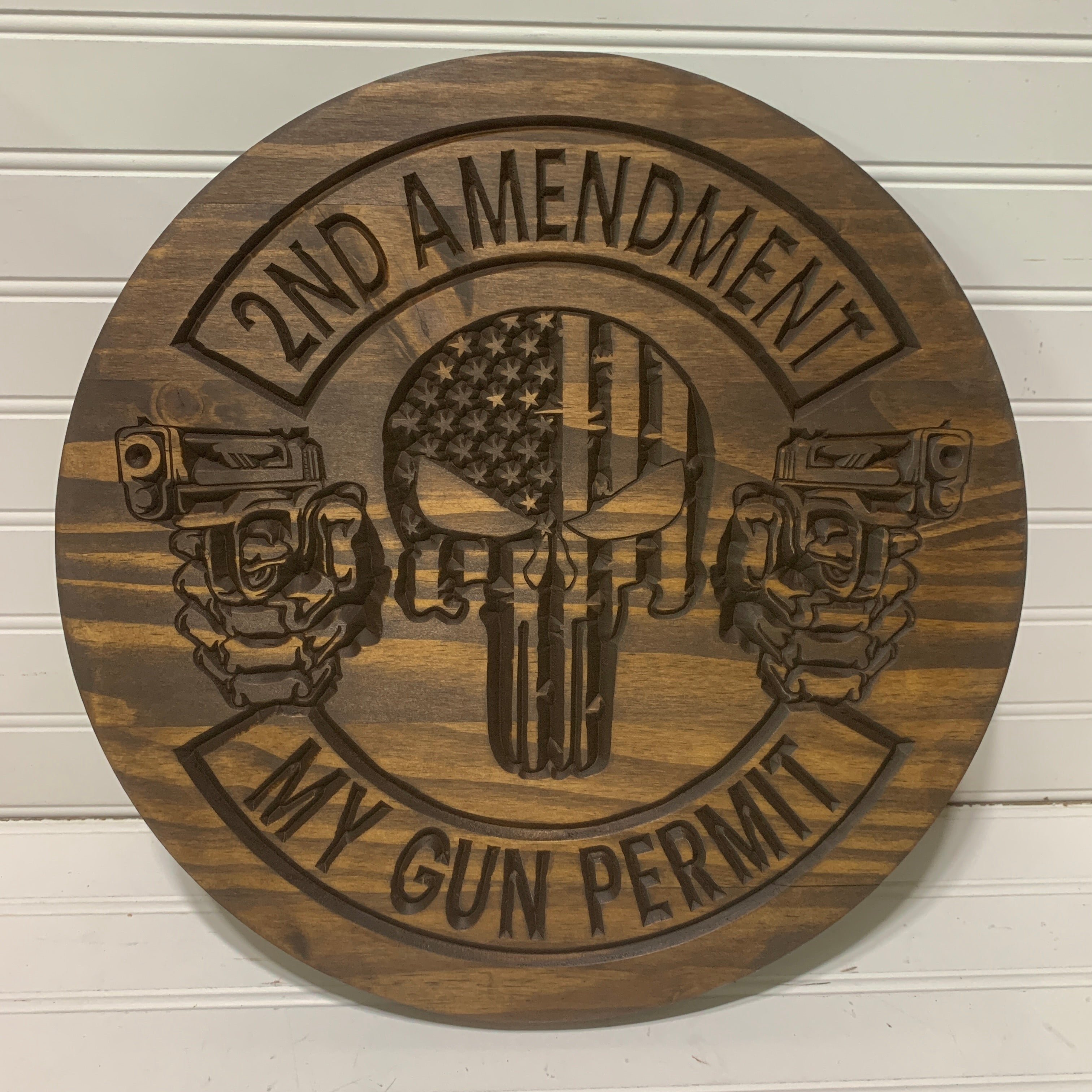 2nd Amendment My Gun Permit Engraved Sign - Walmart.com