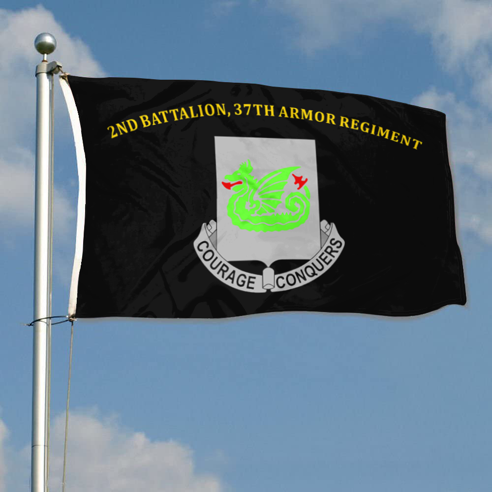 2nd Battalion, 37th Armor Regiment US Army 1st Armored Division Flag ...