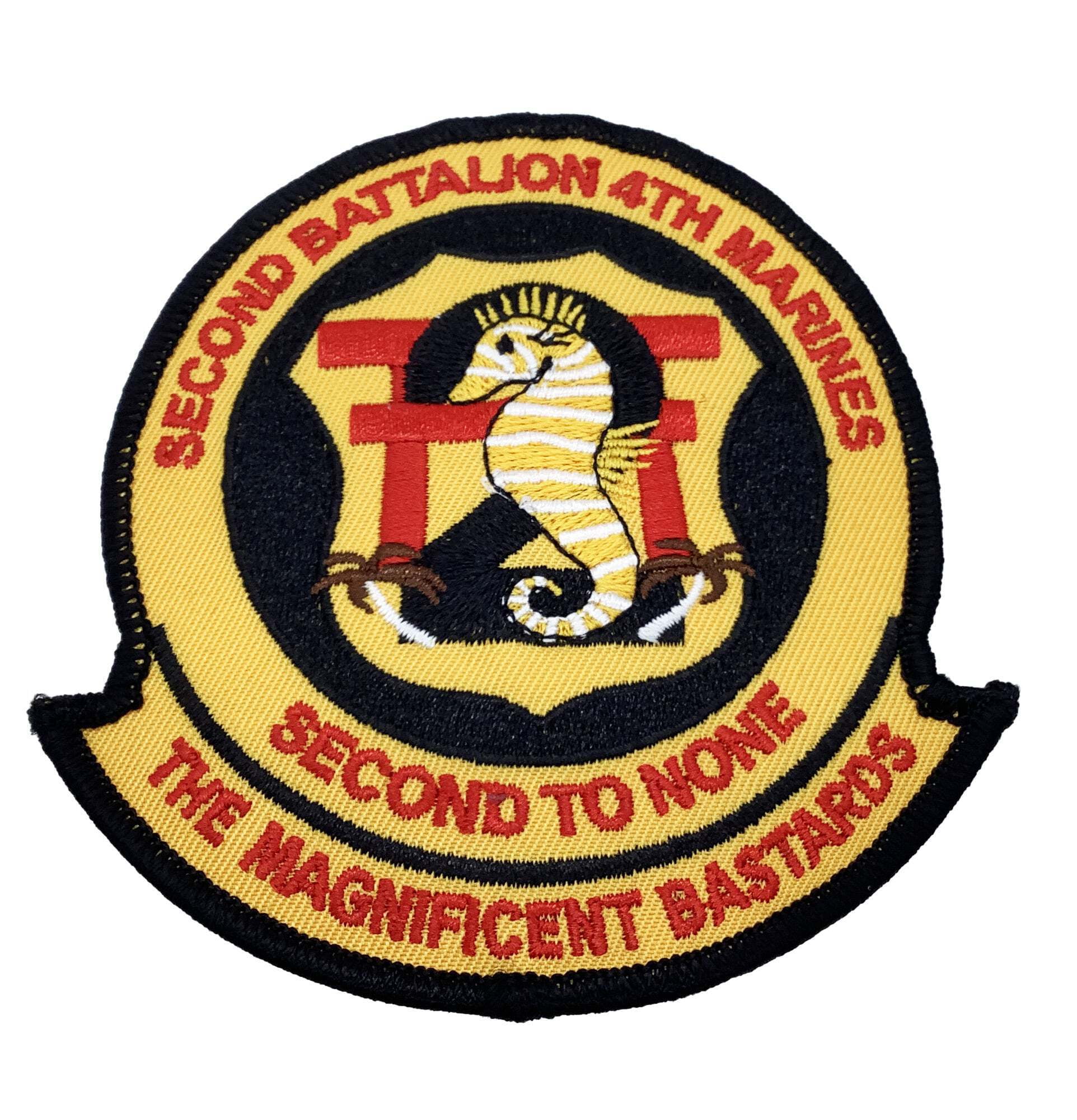 2nd Battalion 4th Marines Magnificent Bastards Patch – Plastic Backing ...