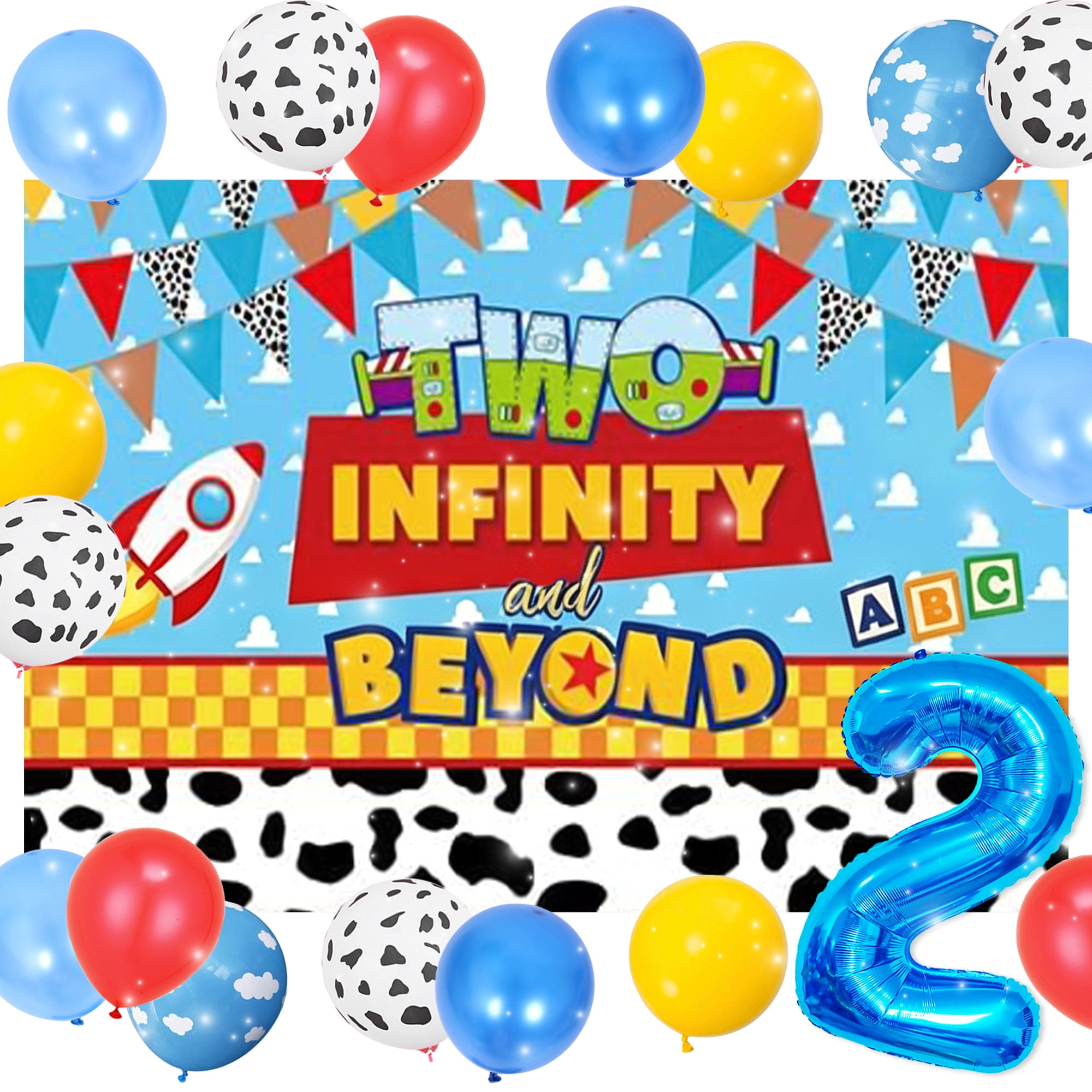 2nd Birthday Party Decorations - Space Adventure Theme Decor Set with ...