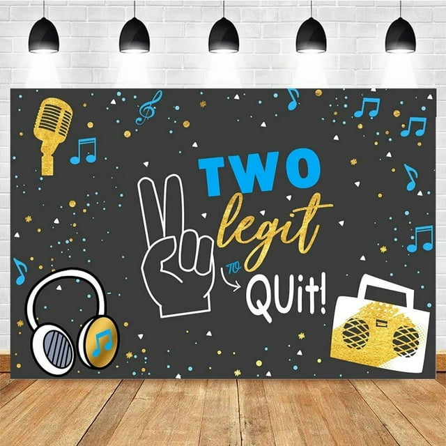 2nd Birthday Party Photography Background Musical Notes Radio ...
