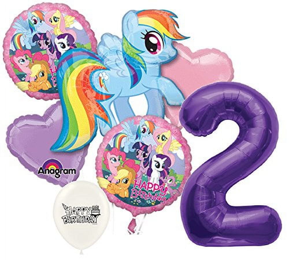 2nd Birthday Purple Number My Little Pony Party Decorations Balloon ...