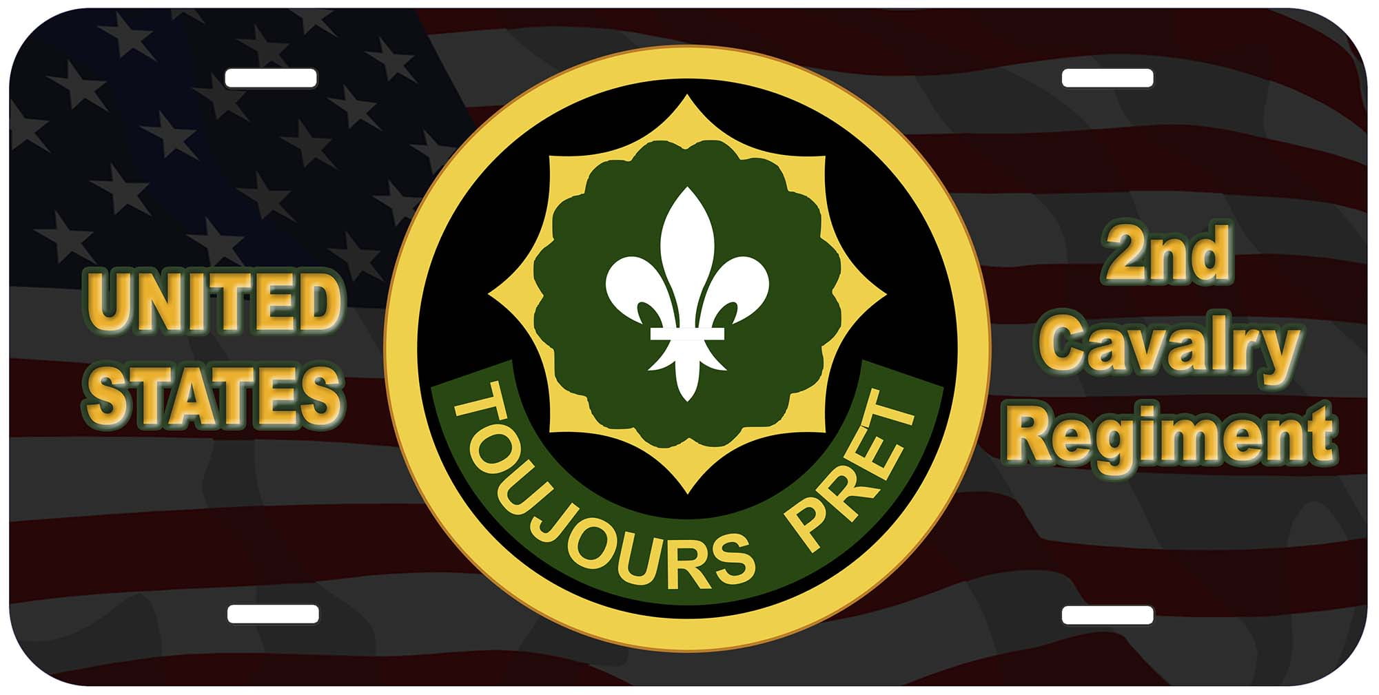 2nd Cavalry Regiment Novelty Car License Plate - Walmart.com