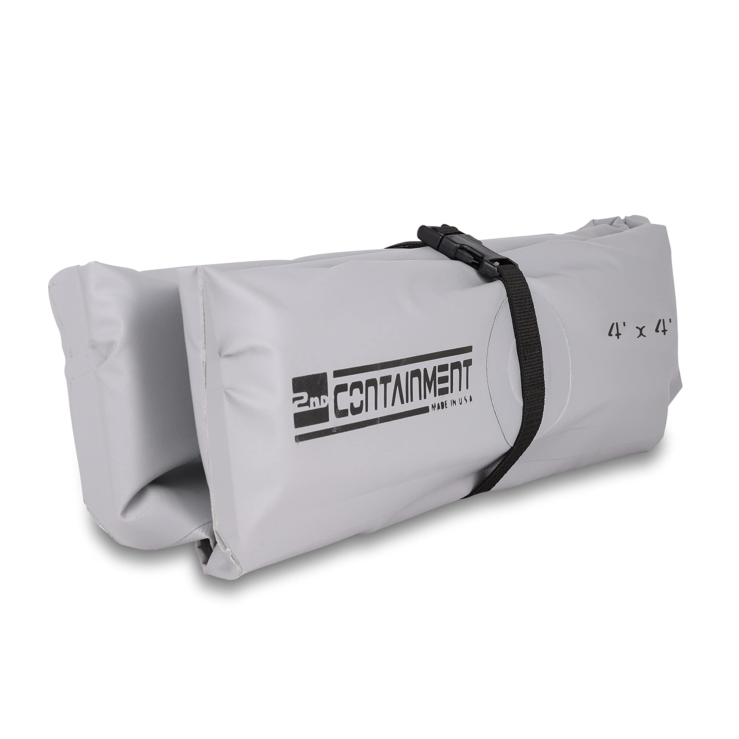 2nd Containment - Folding Foam Wall Berm - 4’ x 4’ - Grey PVC - MADE IN ...