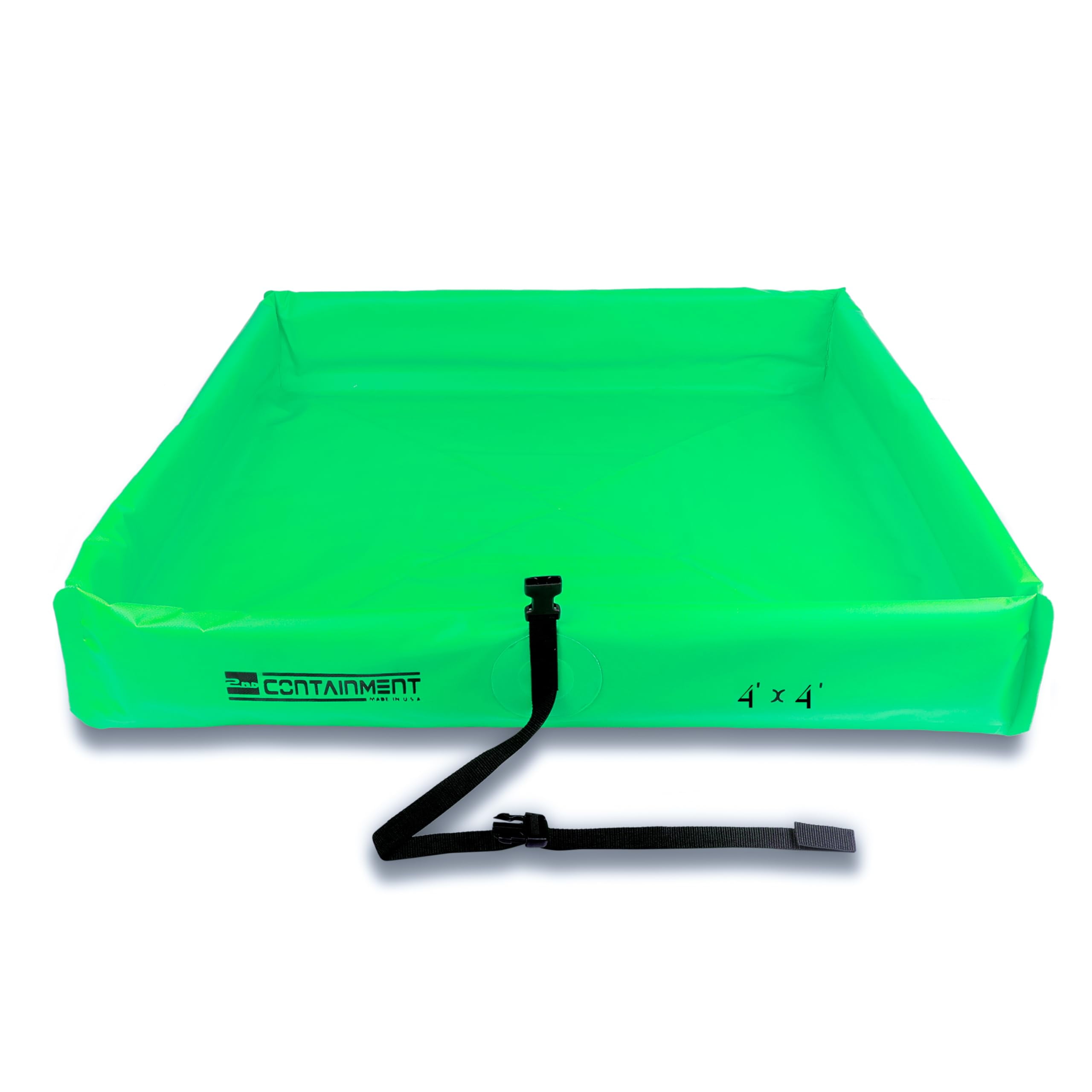 2nd Containment - Folding Foam Wall Berm - 4’ x 4’ - Lime Green PVC ...