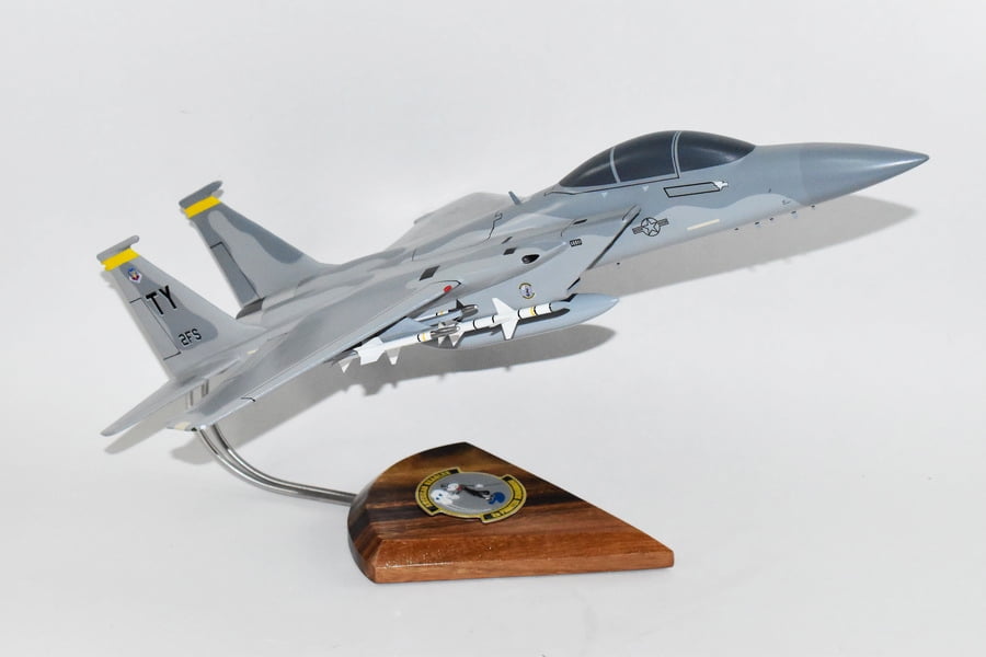 2nd Fighter Training Squadron F-15C Model, 1/42nd (18") Scale, Mahogany ...