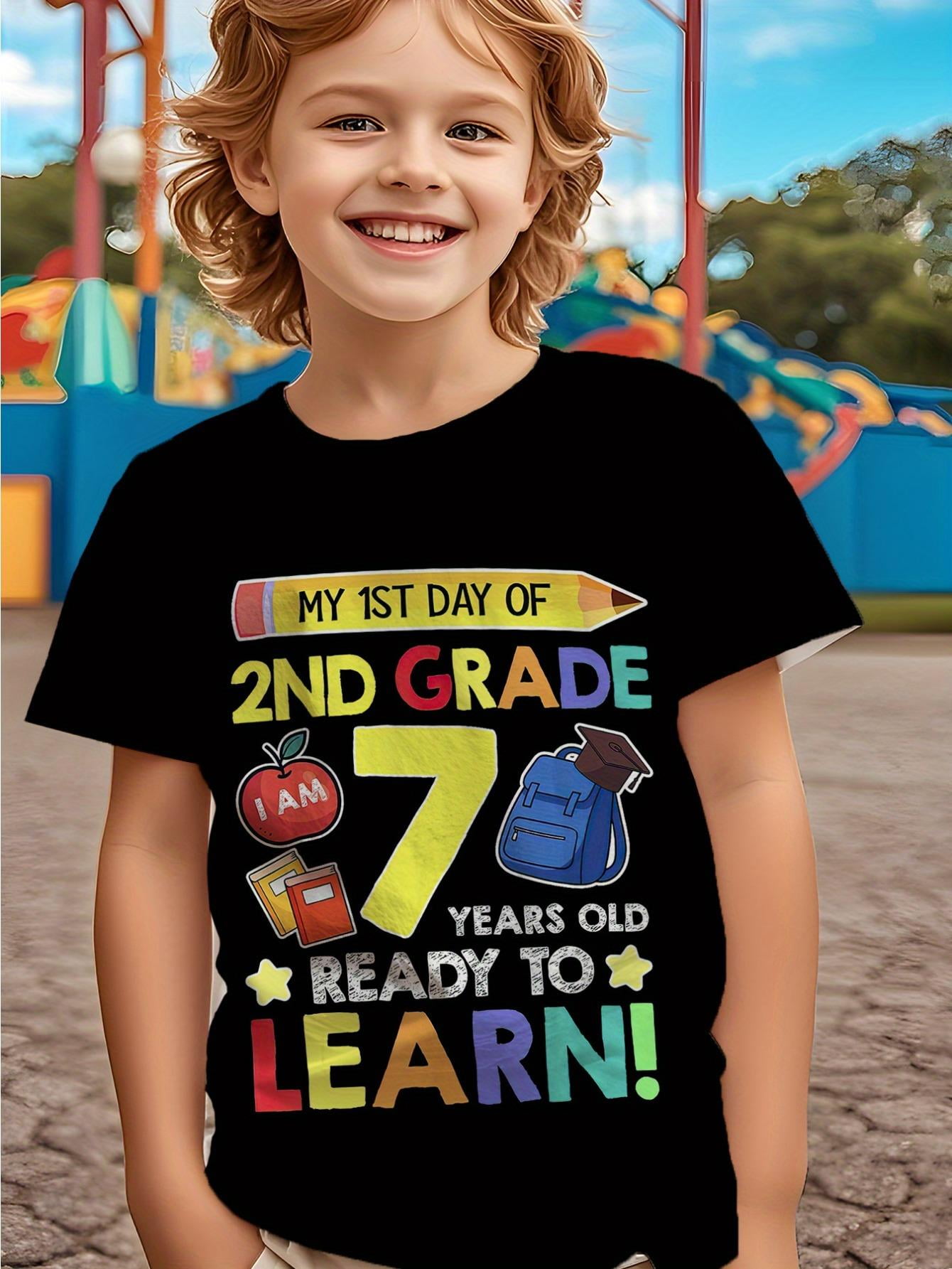 2nd Grade Back-to-School T-Shirt - "My First Day of 2nd Grade" Design ...