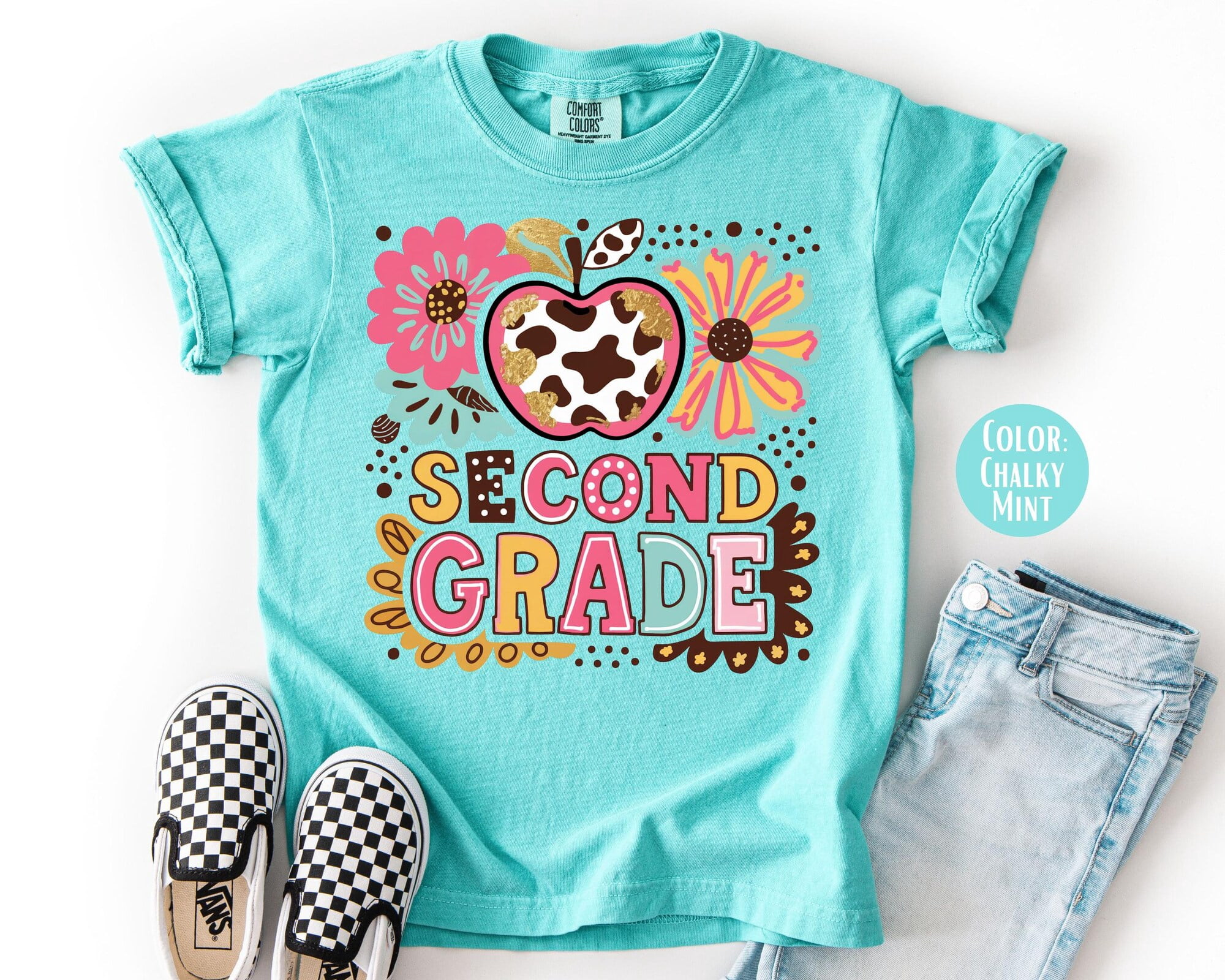 2nd Grade Boho Shirt Girls Back to School Tee - Walmart.com