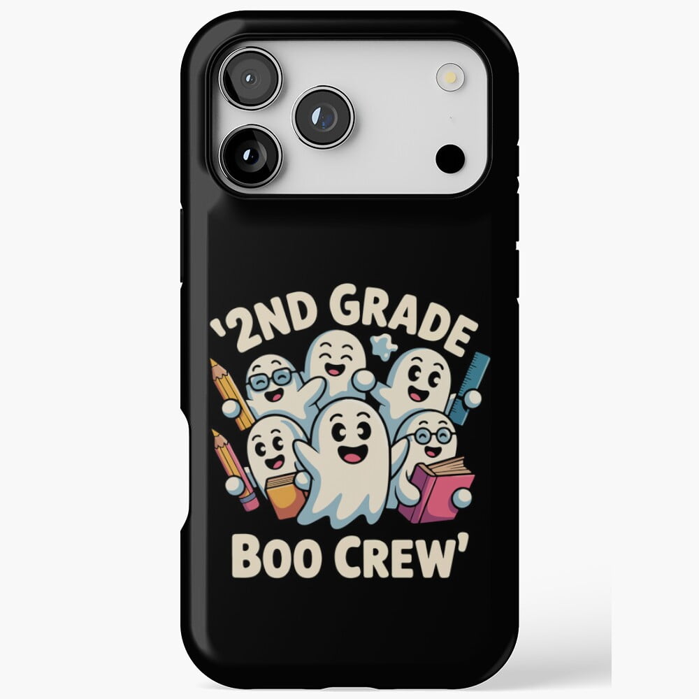 2nd Grade Boo Crew Funny Halloween Teacher Squad Phone Case for iPhone ...
