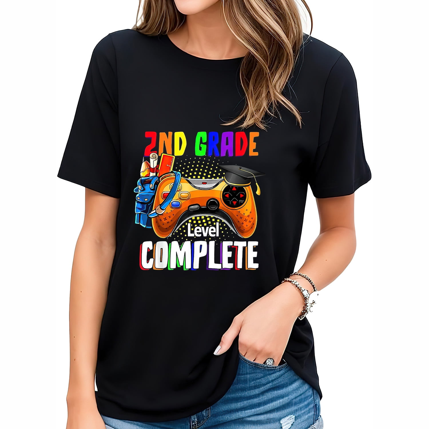 2nd Grade Level Complete Last Day Of School Graduation T-Shirt ...
