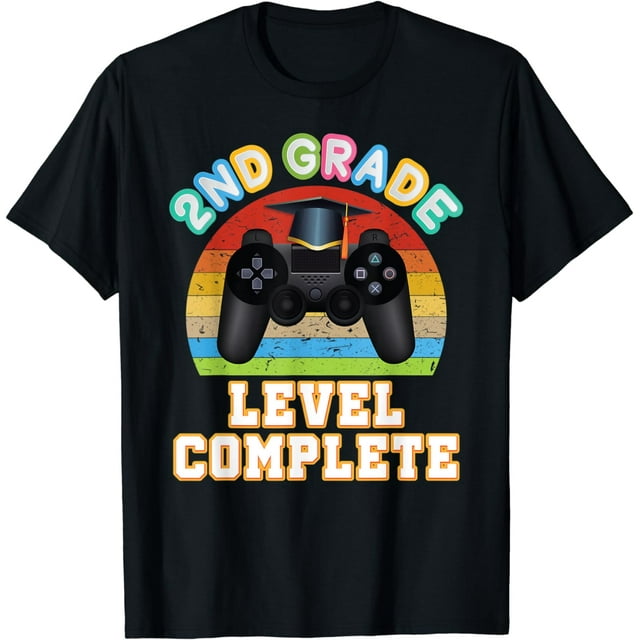 2nd Grade Level Complete Second Gamer Graduate Last Day Of T-Shirt ...
