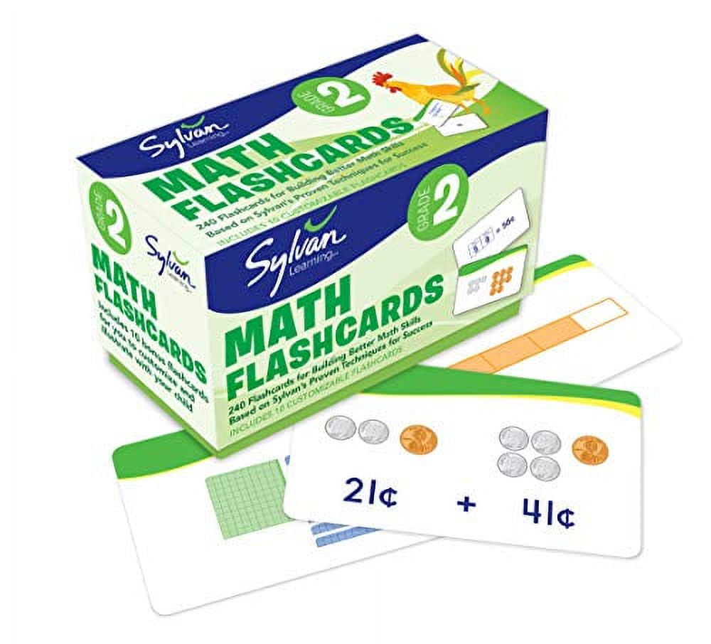 Pre-Owned 2nd Grade Math Flashcards: 240 Flashcards for Building Better ...