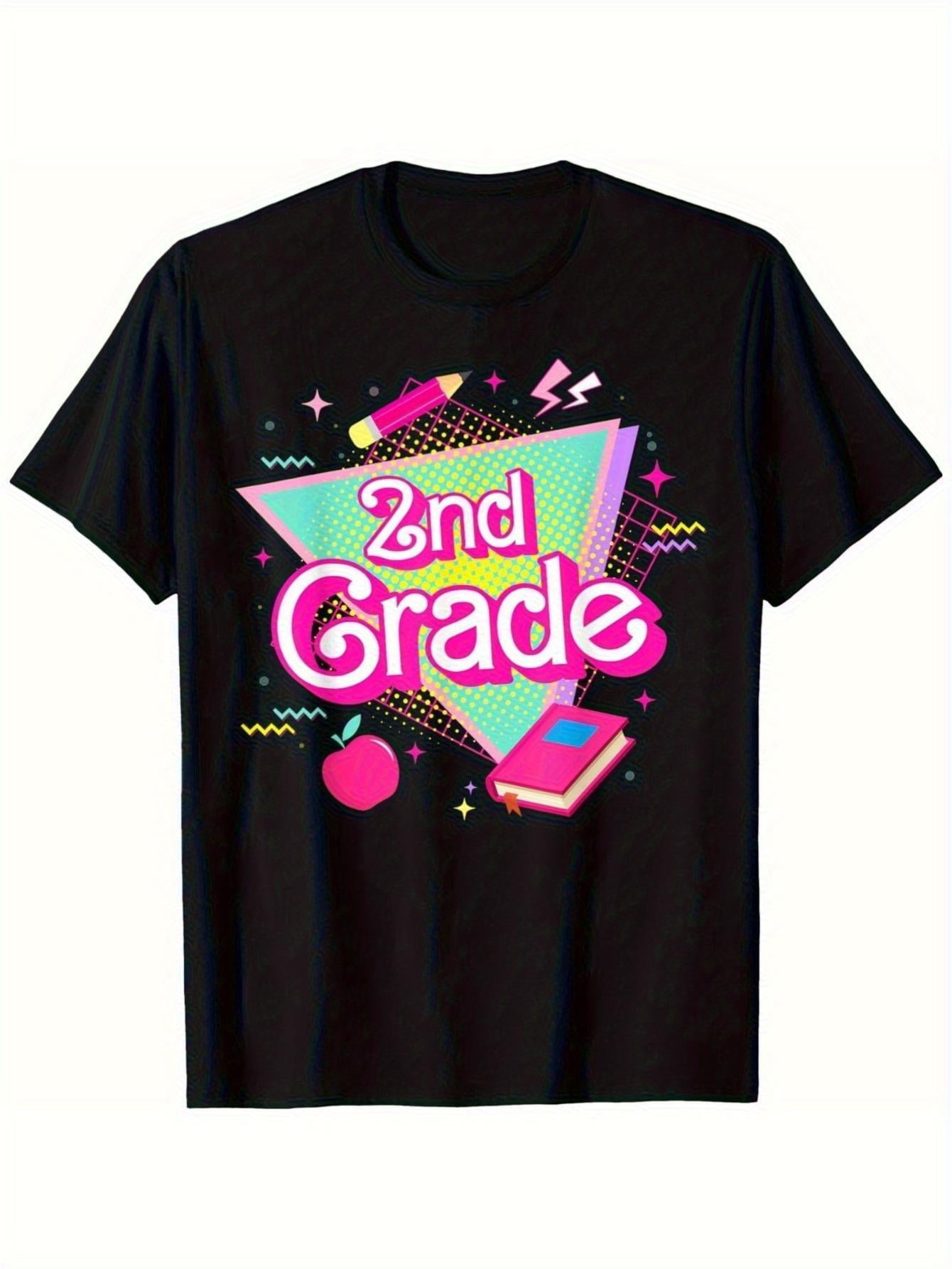2nd Grade Pink Retro Vintage T-Shirt for Kids- Cute 2nd Grade Retro ...