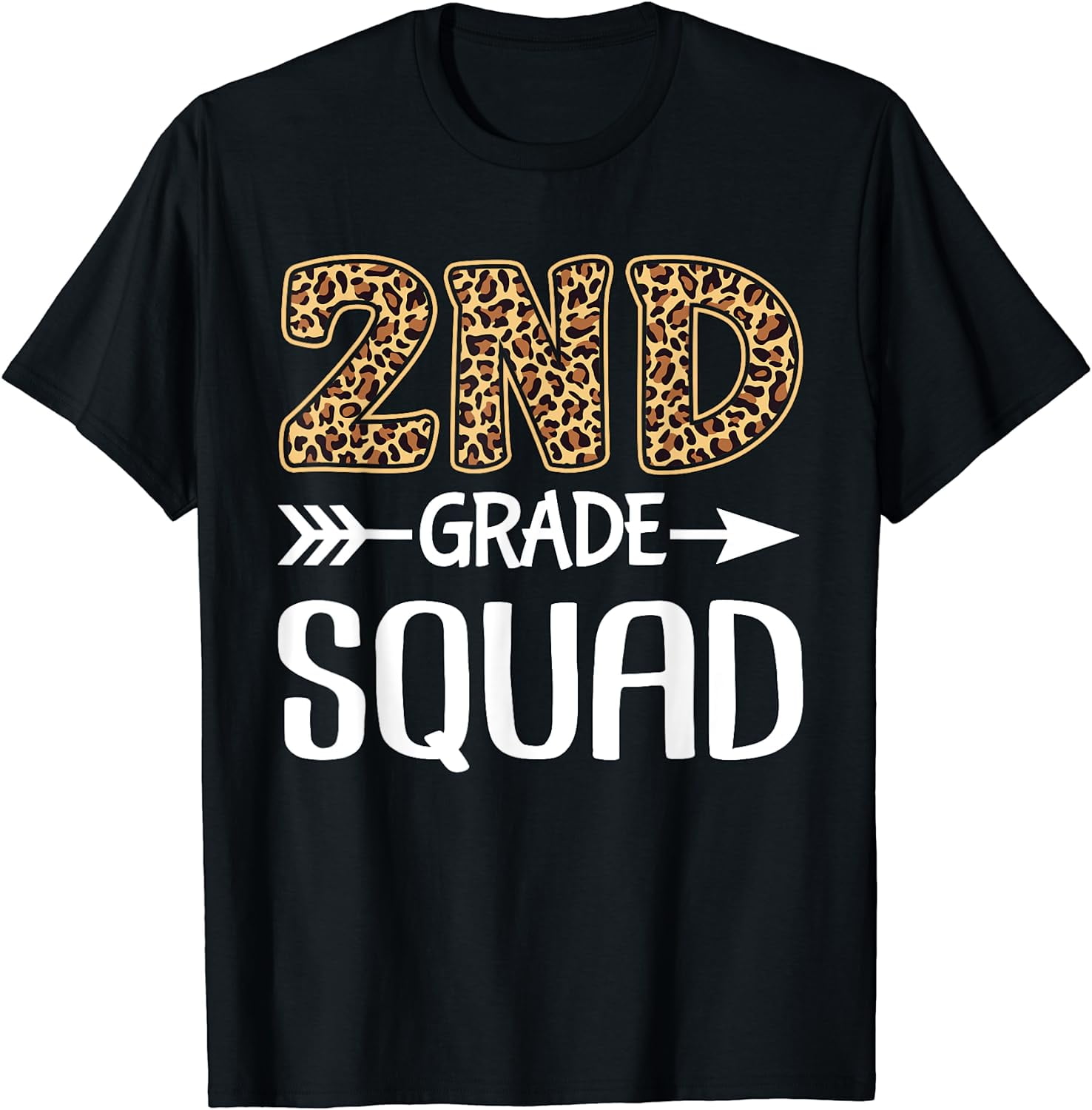 2nd Grade Squad Leopard Second Grade Teacher Student T-Shirt - Walmart.com