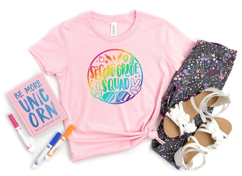 2nd Grade Squad T-Shirt, Back to School Second Grade Shirt, Teacher and ...