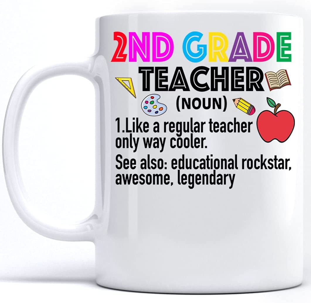 2nd Grade Teacher Noun Mug, 2nd Grade Teacher Like A Regular Teacher ...