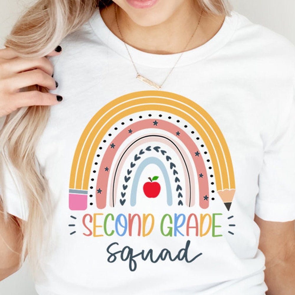 2nd Grade Teacher Shirt, Second Grade Teacher Shirt, 2nd Grade Squad ...