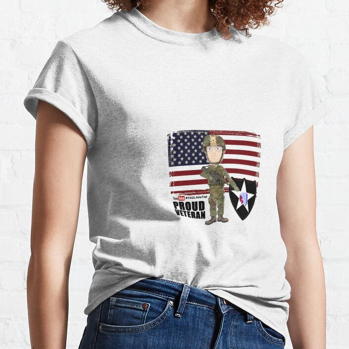 2nd Infantry Division Proud Veteran Classic T-Shirt Vintage Birthday ...
