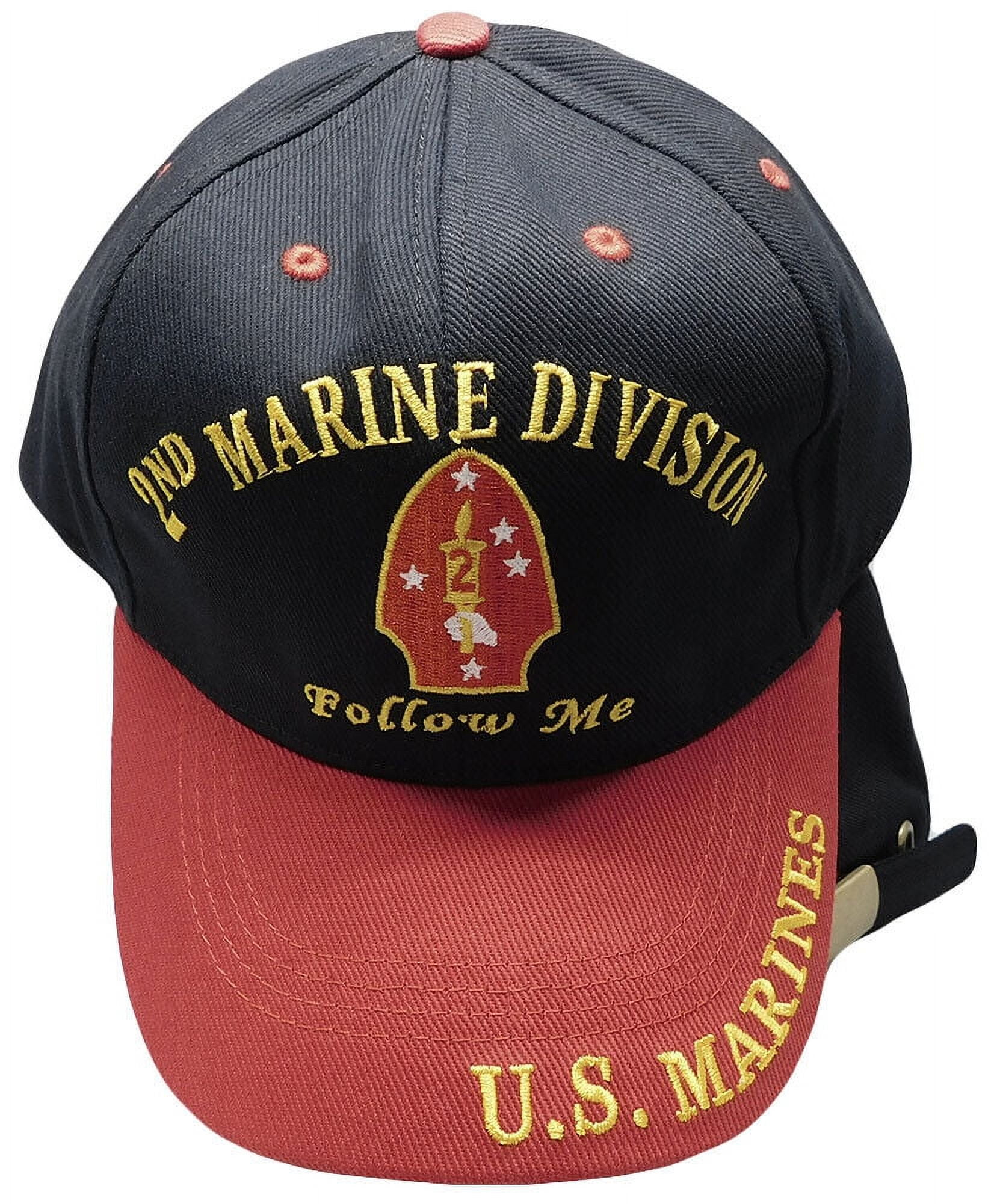 2nd Marine Division Follow Me U.S. Marines USMC Black Red Embroidered ...