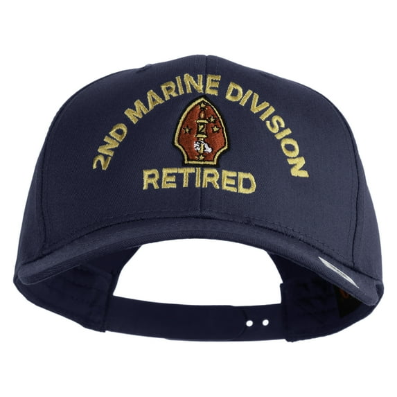 2nd Marine Division Retired Embroidered Solid Cotton Twill Pro Style ...