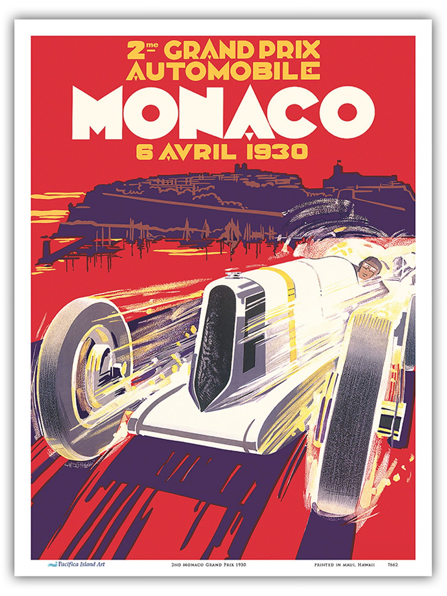 2nd Monaco Grand Prix 1930 - Vintage Car Racing Poster - Master Art ...