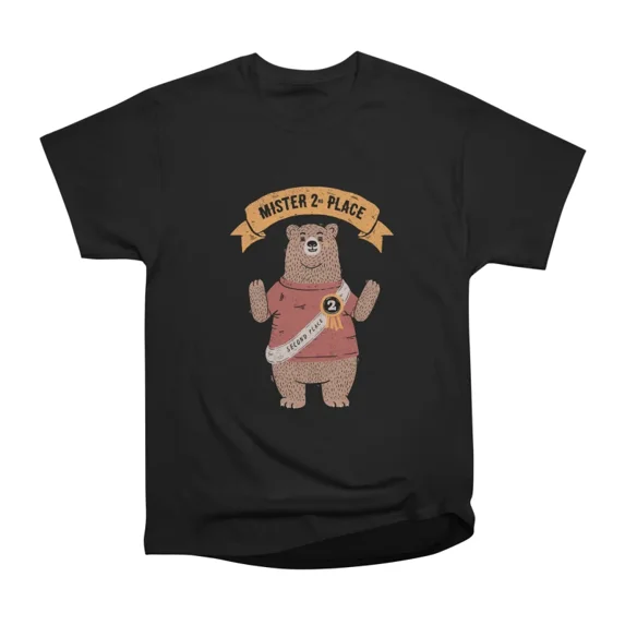 2nd Place Bear T-Shirt Tee Gift For Him Merch For Her Apparel For ...