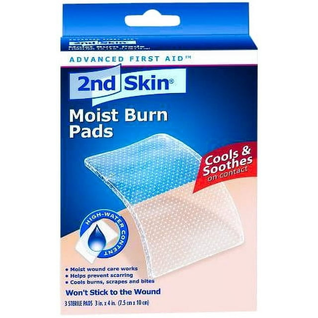 2nd Skin Moist Burn Pad 3 inch x 4 inch 3 Pads Per Box MS-46330 ...