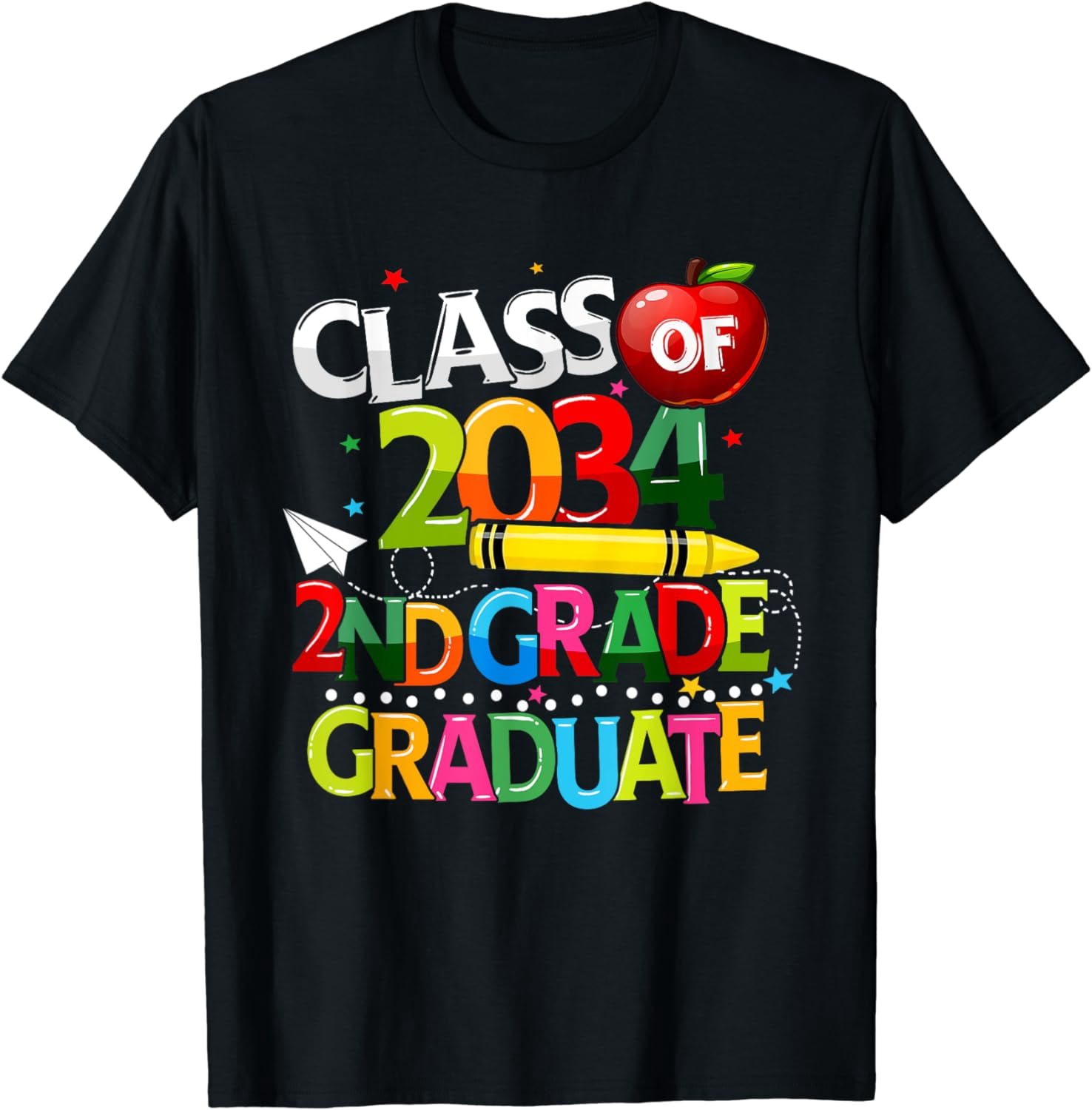 2nd grade Graduate Class of 2034 Last Day of School Boy Girl T-Shirt ...