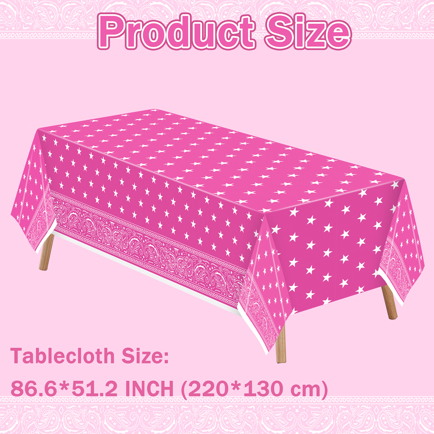 2ooya 3Pcs Pink Tablecloths for Back To School Party,Waterproof ...