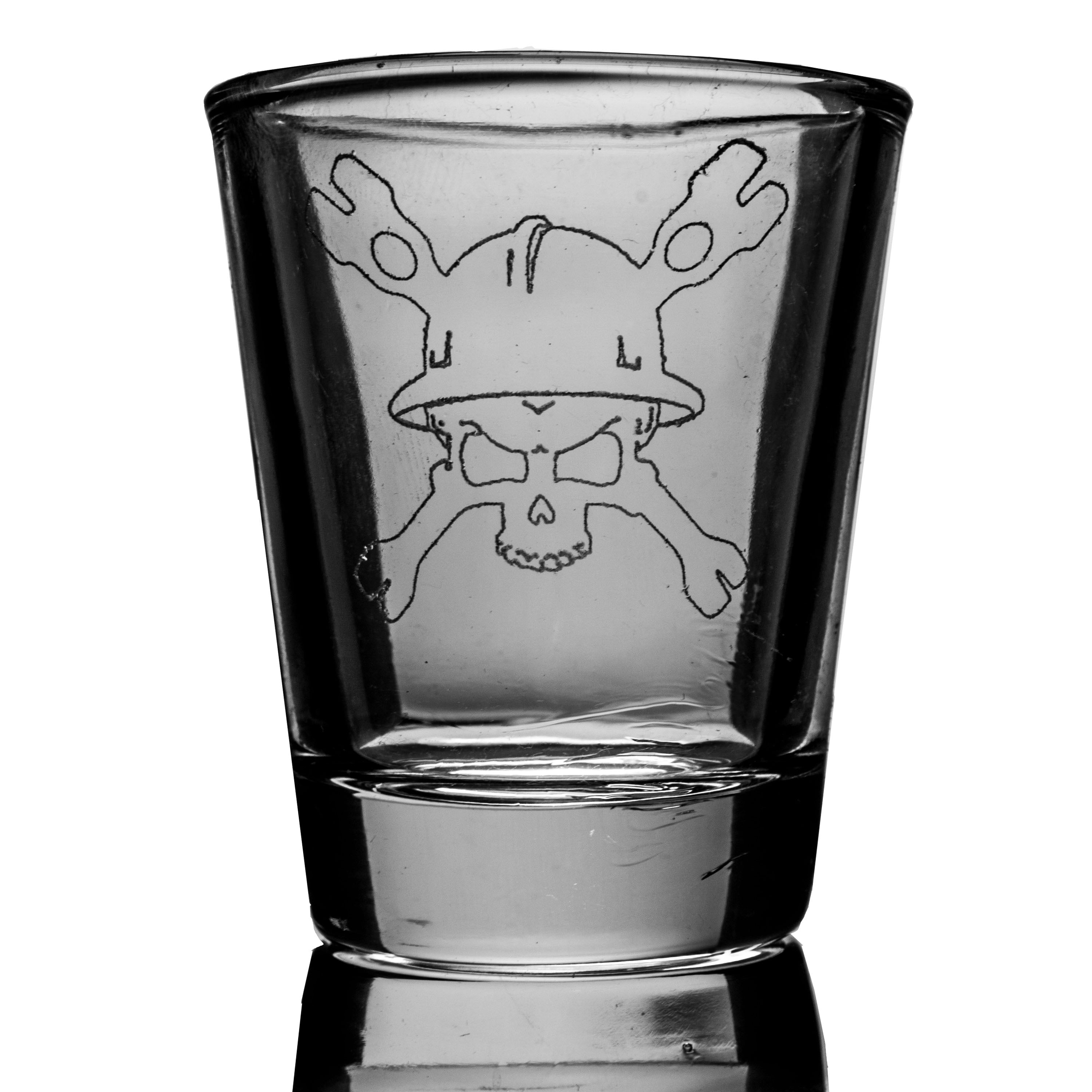 2oz Lineman with skull and cross tools Shot Glass - Walmart.com