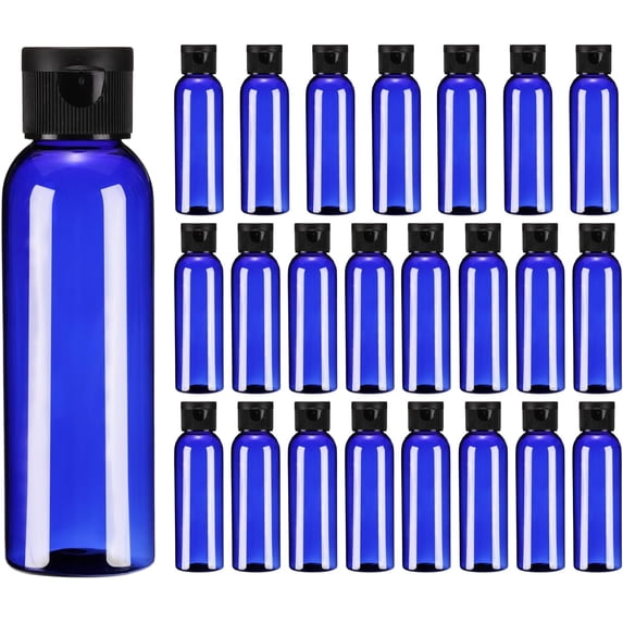 2oz Plastic Bottles with Flip Caps, 24 Pcs Reusable Travel Size ...
