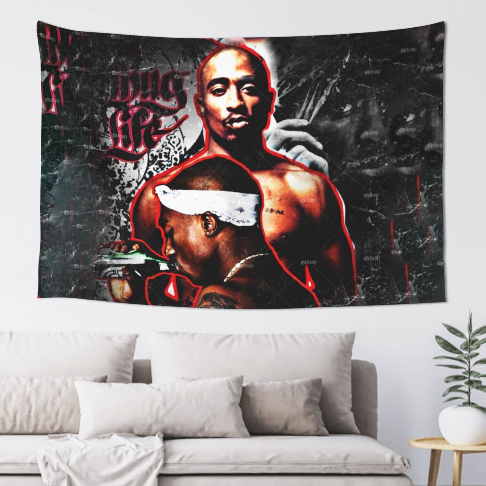 2pac Tapestry Wall Hanging Home Decoration Wall Blanket Dormitory ...