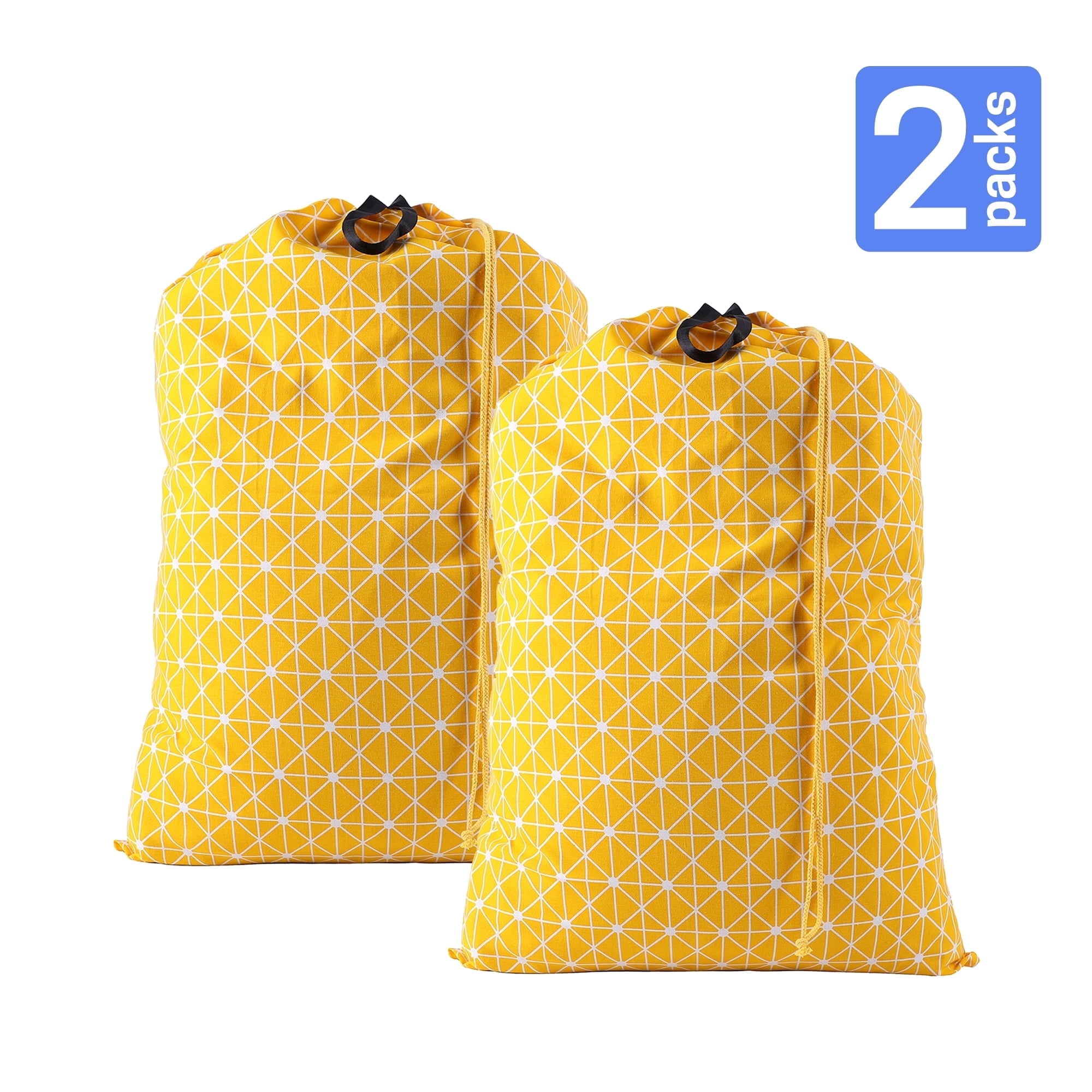 UNIWELL 2 Pack Extra Large Heavy Duty Washable Drawstring Laundry Bags ...