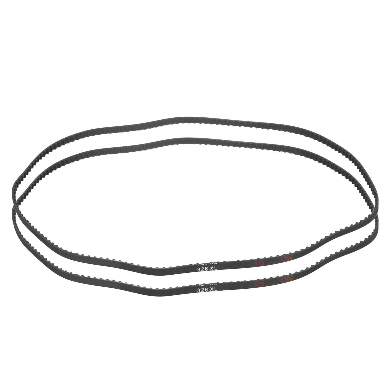 2pack 326XL 025 Timing Belt 163 Teeth Rubber Geared Cogged Belt, 0.25 ...