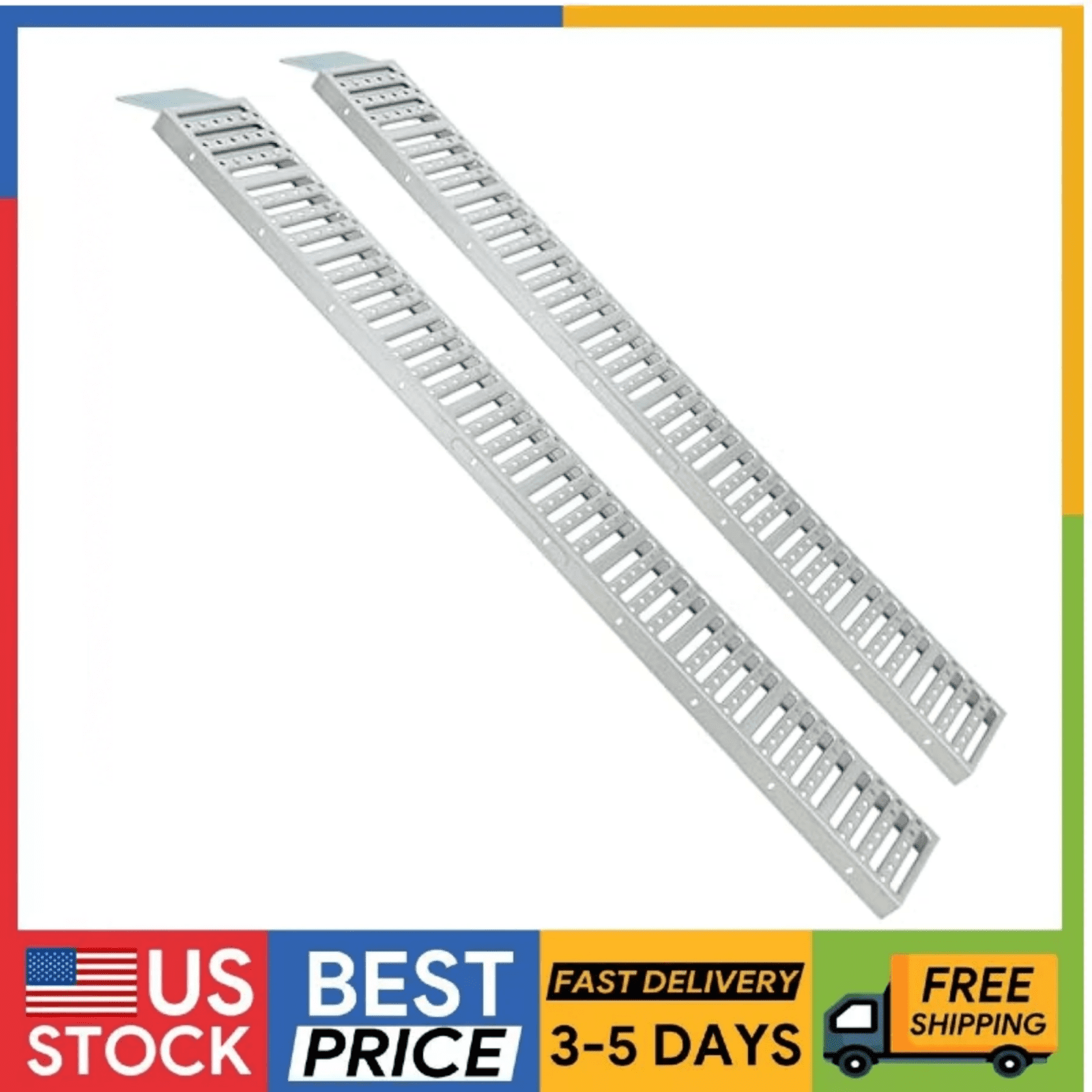 2pack 72" L x 9" W ATV Ramps for Loading Motorcycles, Bicycles Trailers ...