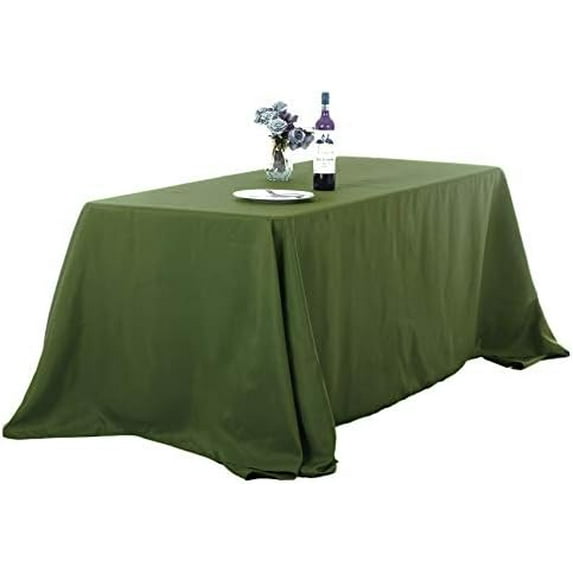 2pack 90x132 Inch Willow Rectangular Tablecloth 8 Feet Table Cloth in ...