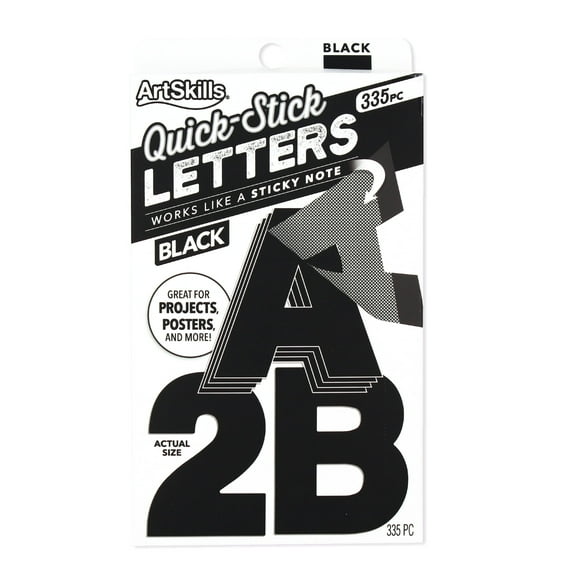 (2pack)ArtSkills 2.5" Black Paper Letters & Numbers, 335-Piece Set for Posters, School Projects ...