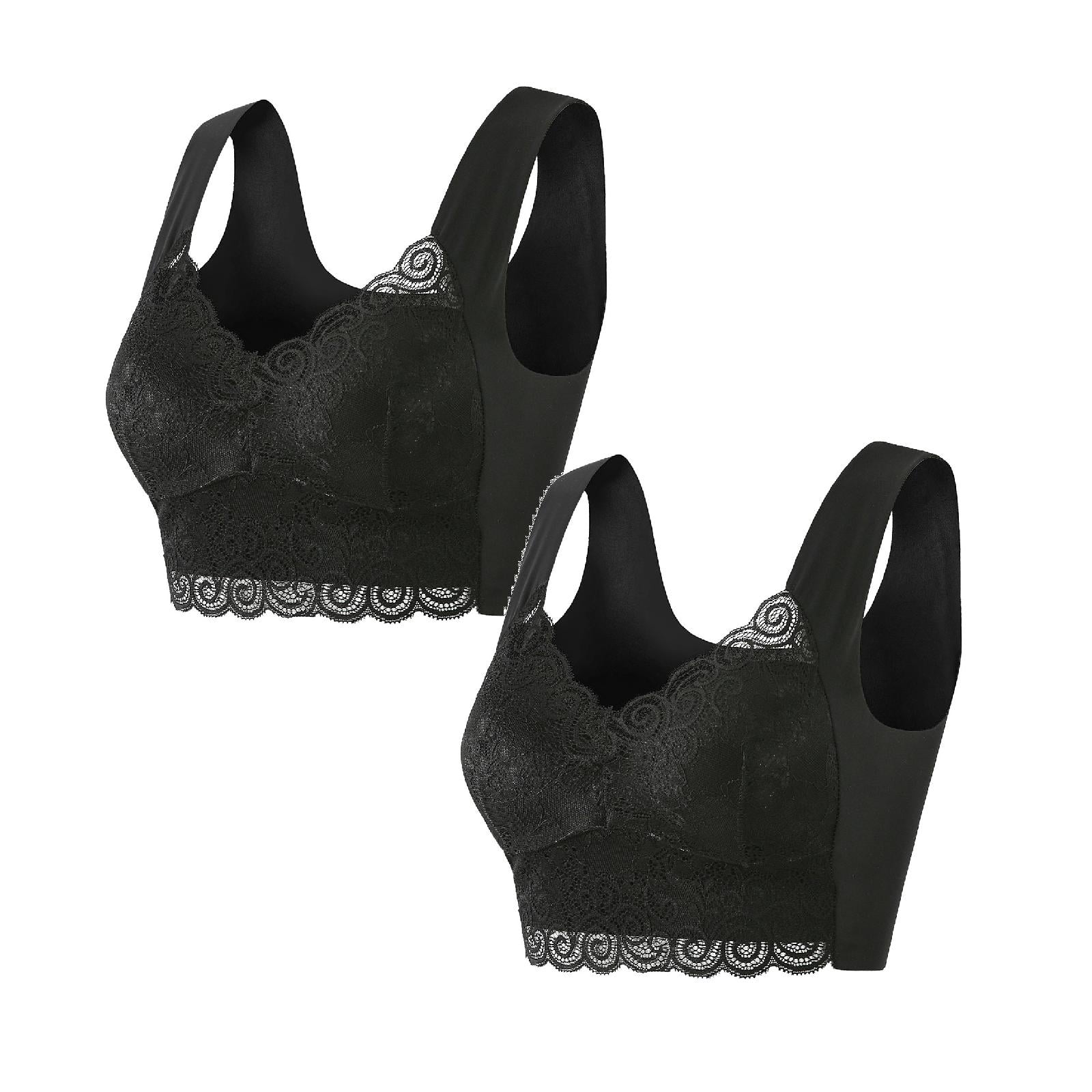 2pack Lace Bra Plus Size Compression Bra Women Underwear Bralette ...
