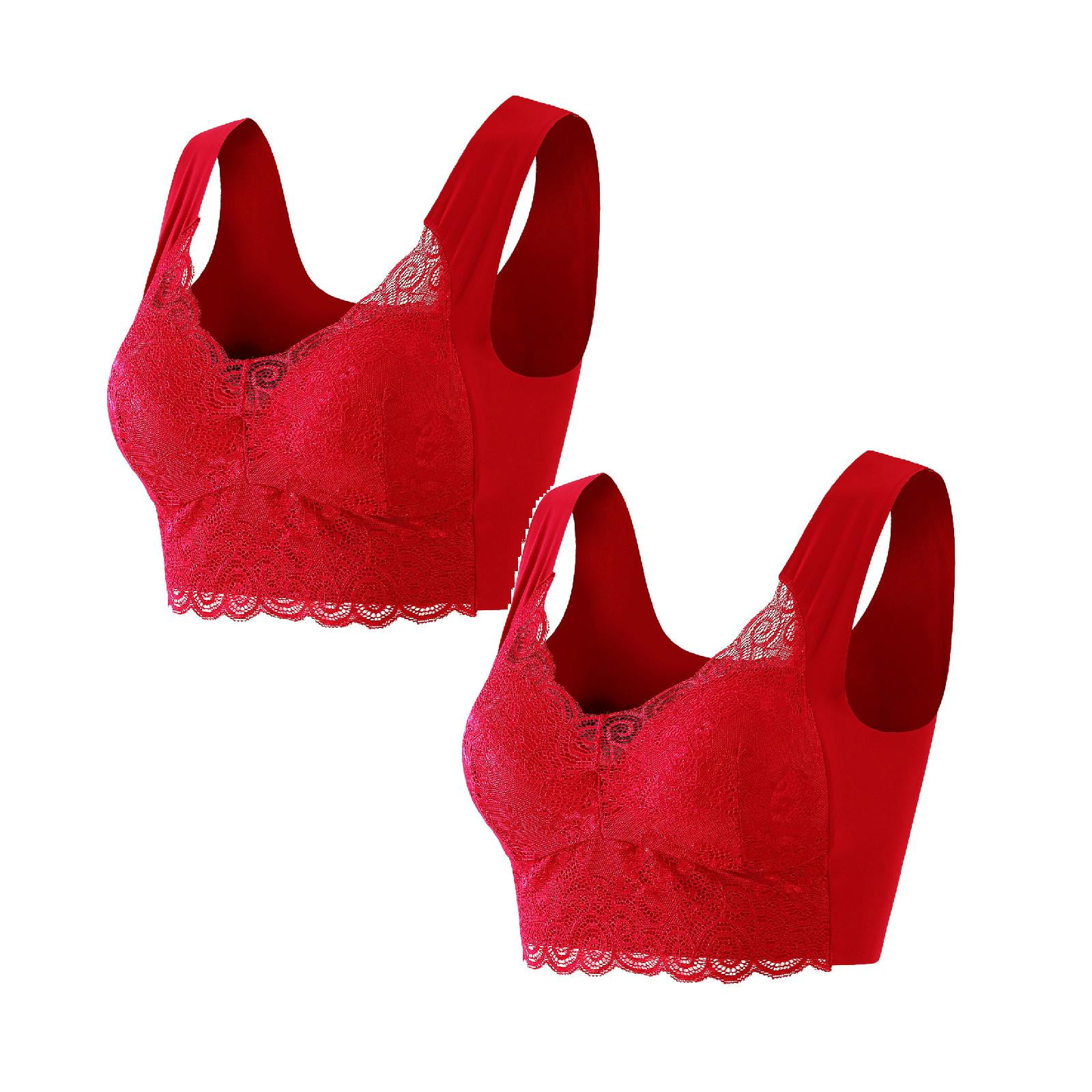 2pack Lace Bra Plus Size Maximum Support Sports Bras for Women Bra ...