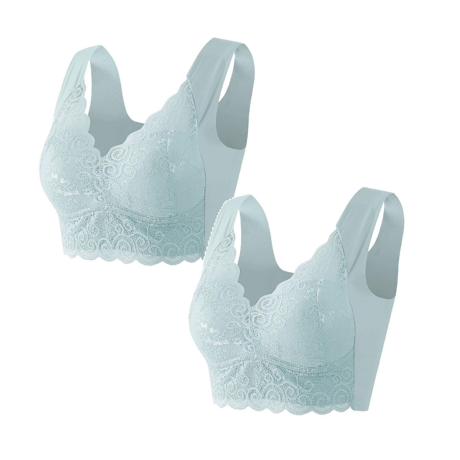 2pack Lace Bra Plus Size Seamless Bra Women Underwear Bralette one ...