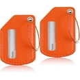 2pack Luggage Tags for Suitcases, Leather Suitcase Labels Luggage Bag ...