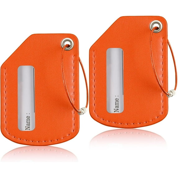 2pack Luggage Tags for Suitcases, Leather Suitcase Labels Luggage Bag ...
