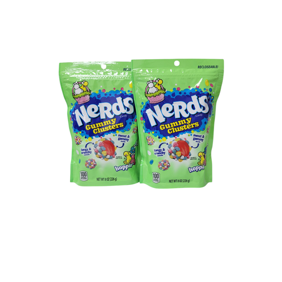 (2pack) Nerds Gummy Clusters Hoppin' Stand Up Bag 8oz 2 Pack - Walmart.com